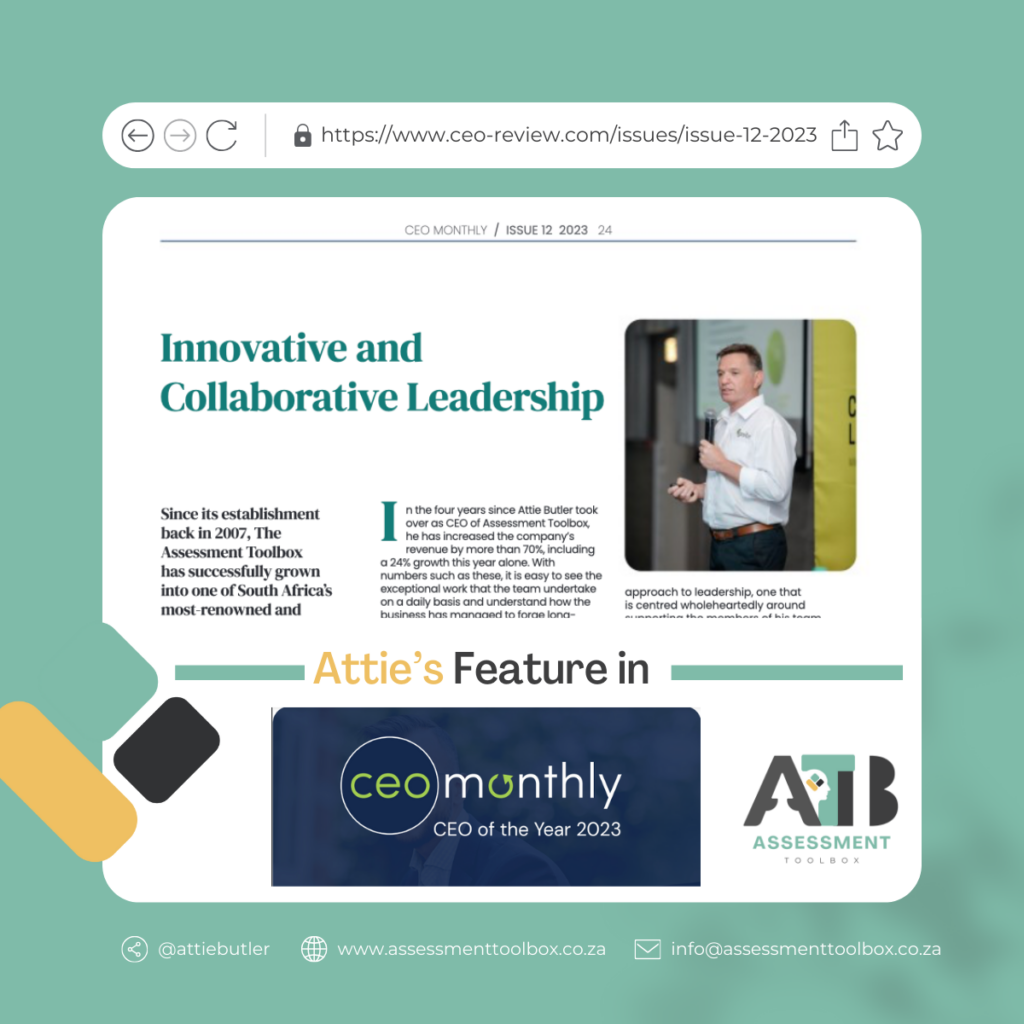 Attie Butler, CEO of Assessment Toolbox, Featured in CEO Monthly ...
